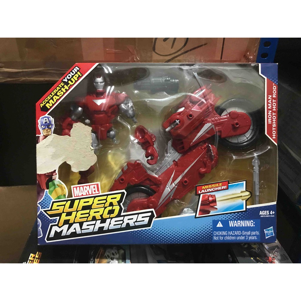 Hasbro Marvel Super Hero Mashers Iron Man Hotshot Hot ROD BIB | Shopee ...
