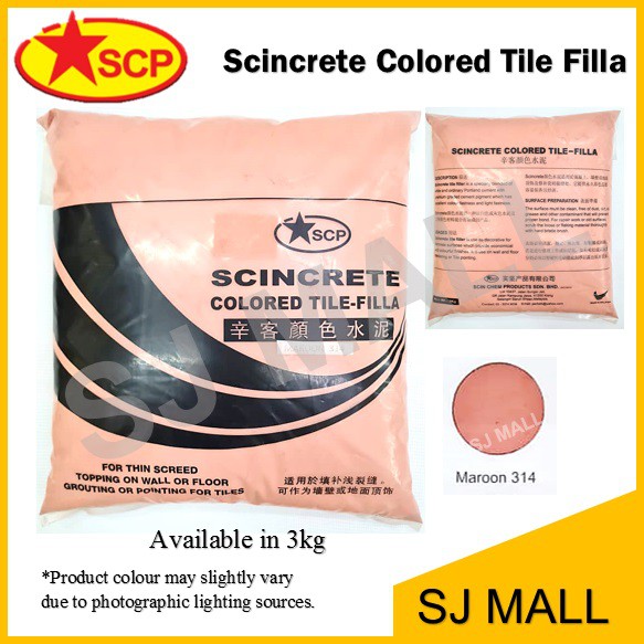 SCP Scincrete Colored Tile Filla / Ceramic Tile Grout / Simen Warna ...