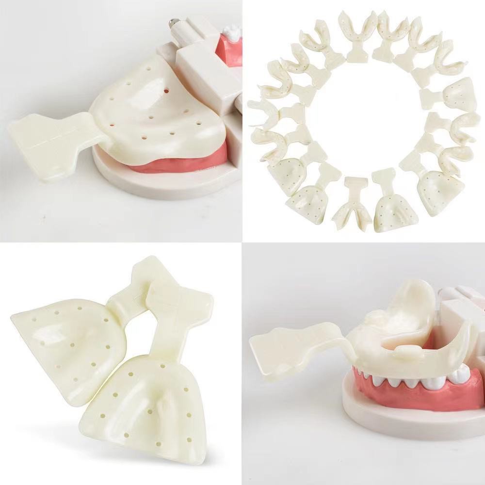 17Pcs/Set Dental Impression Trays Autoclavable Teeth Holder Edentulous ...