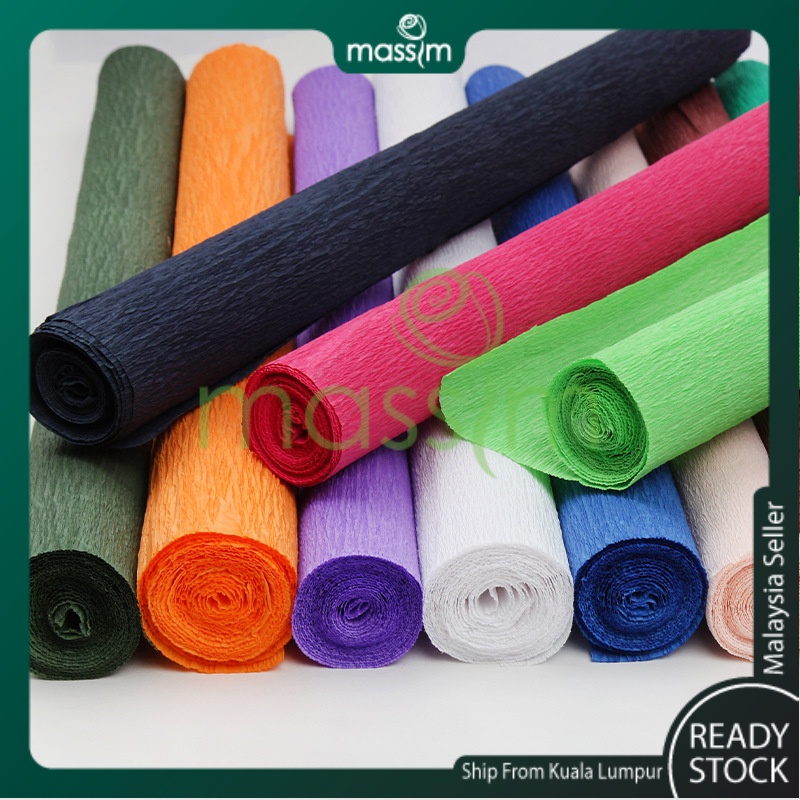 50cm*250cm Crepe Paper Wedding Party Birthday Kindergarten Deco ...