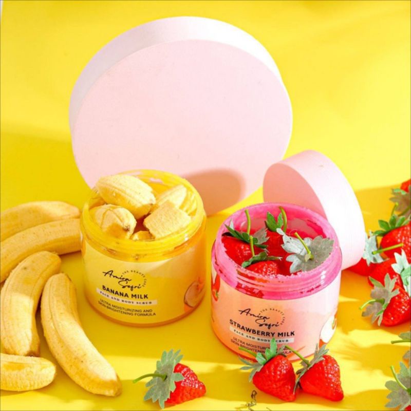 strawberry & banana milk scrub (original) | Shopee Malaysia