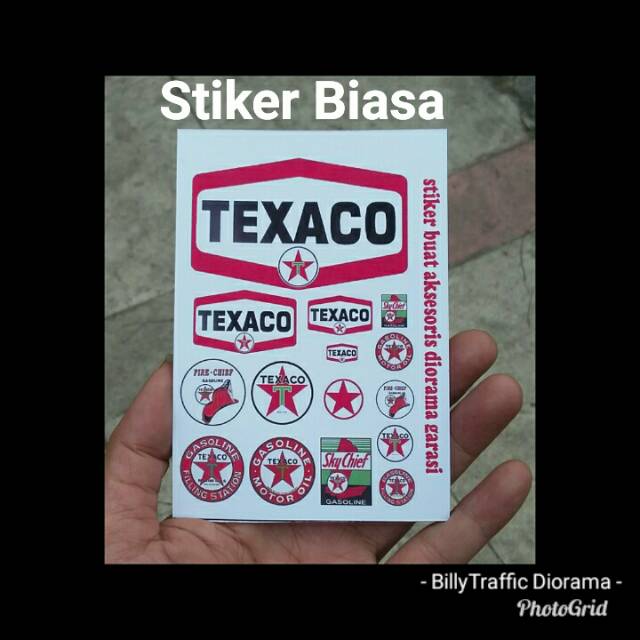 Universal Texaco Garage Diorama Accessories Ordinary Stickers | Shopee ...