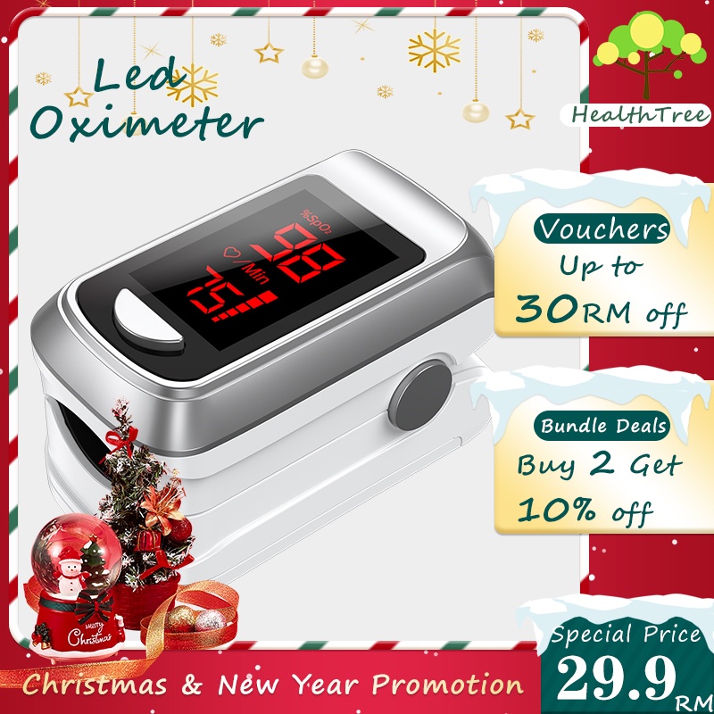 HealthTree LED Pulse Oximeter Fingertip Blood Oxygen Saturation Monitor ...