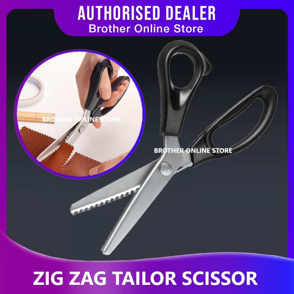 🔥READY STOCK🔥 Tailor Scissors Triangle Tooth Sewing Scissor / Gunting ...