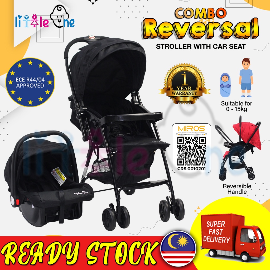 🔥💕Little One Baby Exclusive Combo REVERSAL Stroller With Car Seat CT08🔥 ...