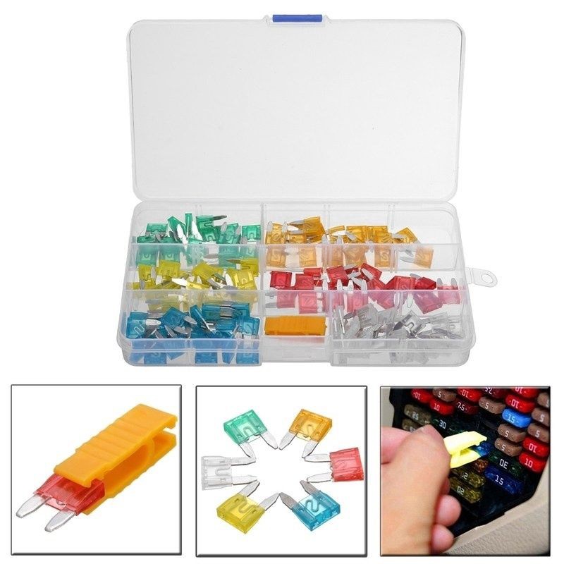 120pcs/set Mini Blade Fuse Assortment Set Auto Car Motorcycle SUV FUSES ...
