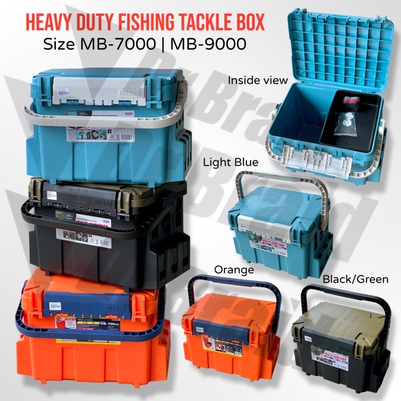 (New) Heavy Duty Fishing Large Tackle Box Size 7000 / 9000 | Shopee ...