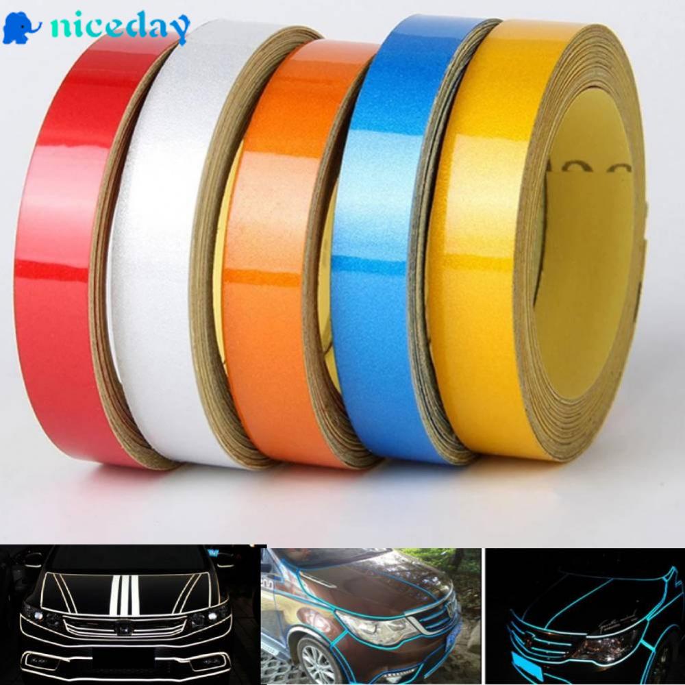 #NICEDAY-AU PVC Waterproof Car Sticker Red-Lining Reflective Film Decal ...