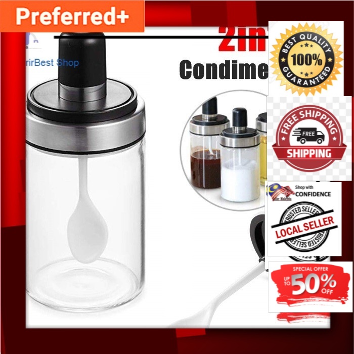 💯%🔥Bekas Letak Rempah Kreatif🔥 Spice Jar Bottle Household Seasoning ...