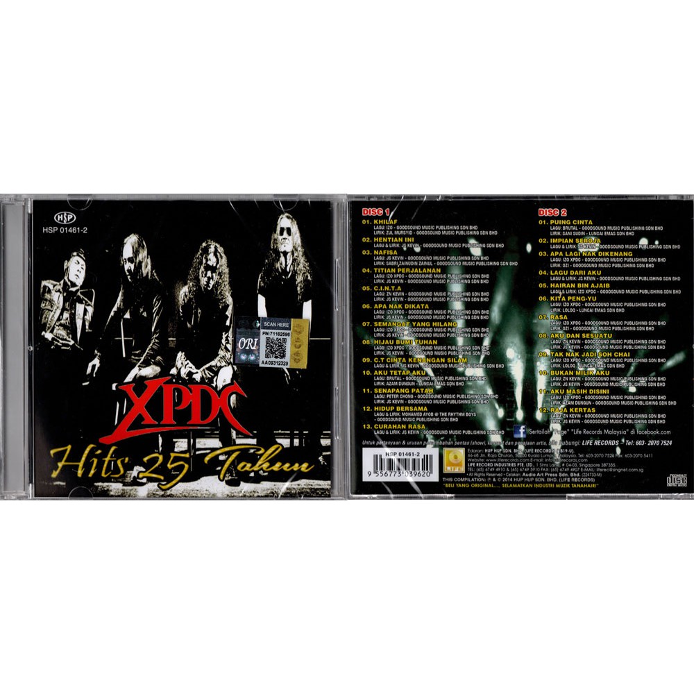 XPDC - HITS 25 TAHUN CD ALBUM 25 LAGU | Shopee Malaysia