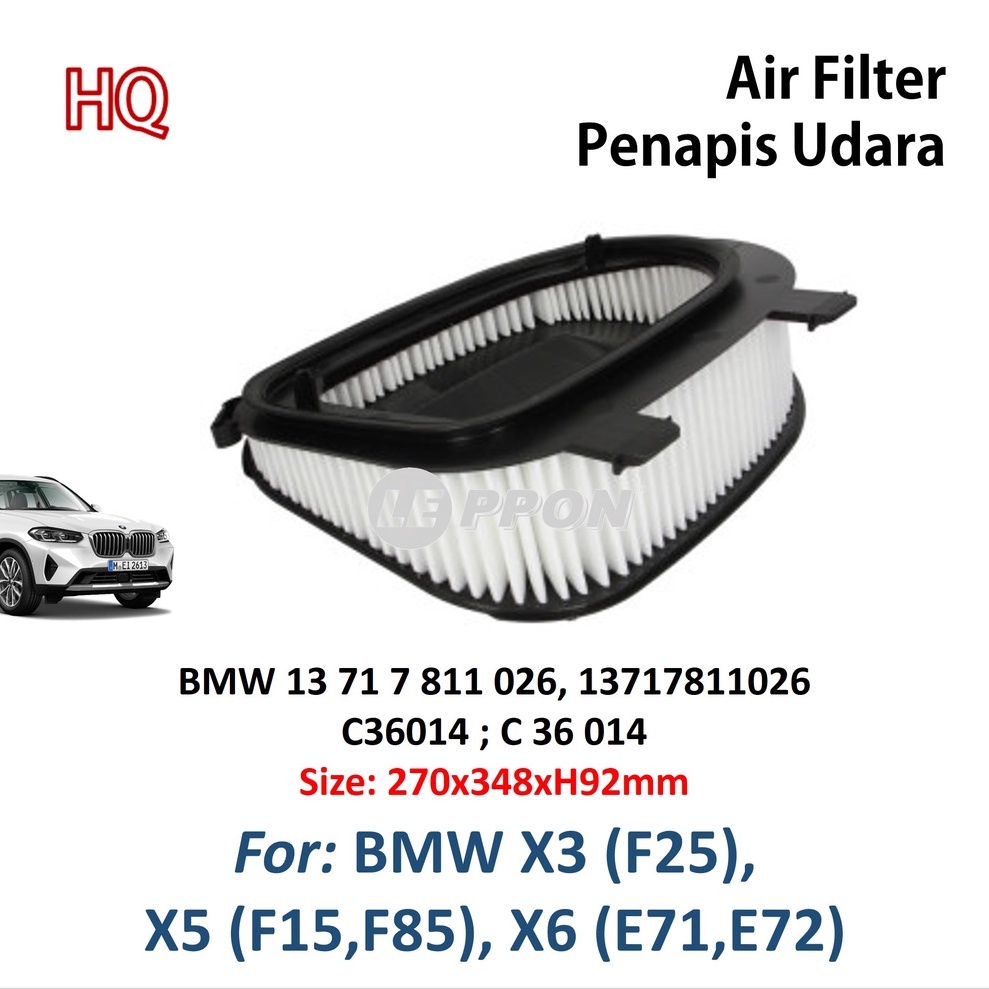 Leppon Air Filter BMW X3 F25 / X5 F15 F85 / X6 E71 E72 BMW 13 71 7 811 ...