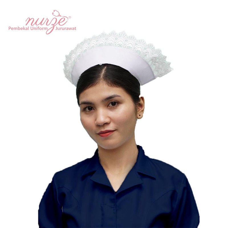 CAP PENYELIA JURURAWAT MURAH (RENDA BERKEPAK) | Shopee Malaysia