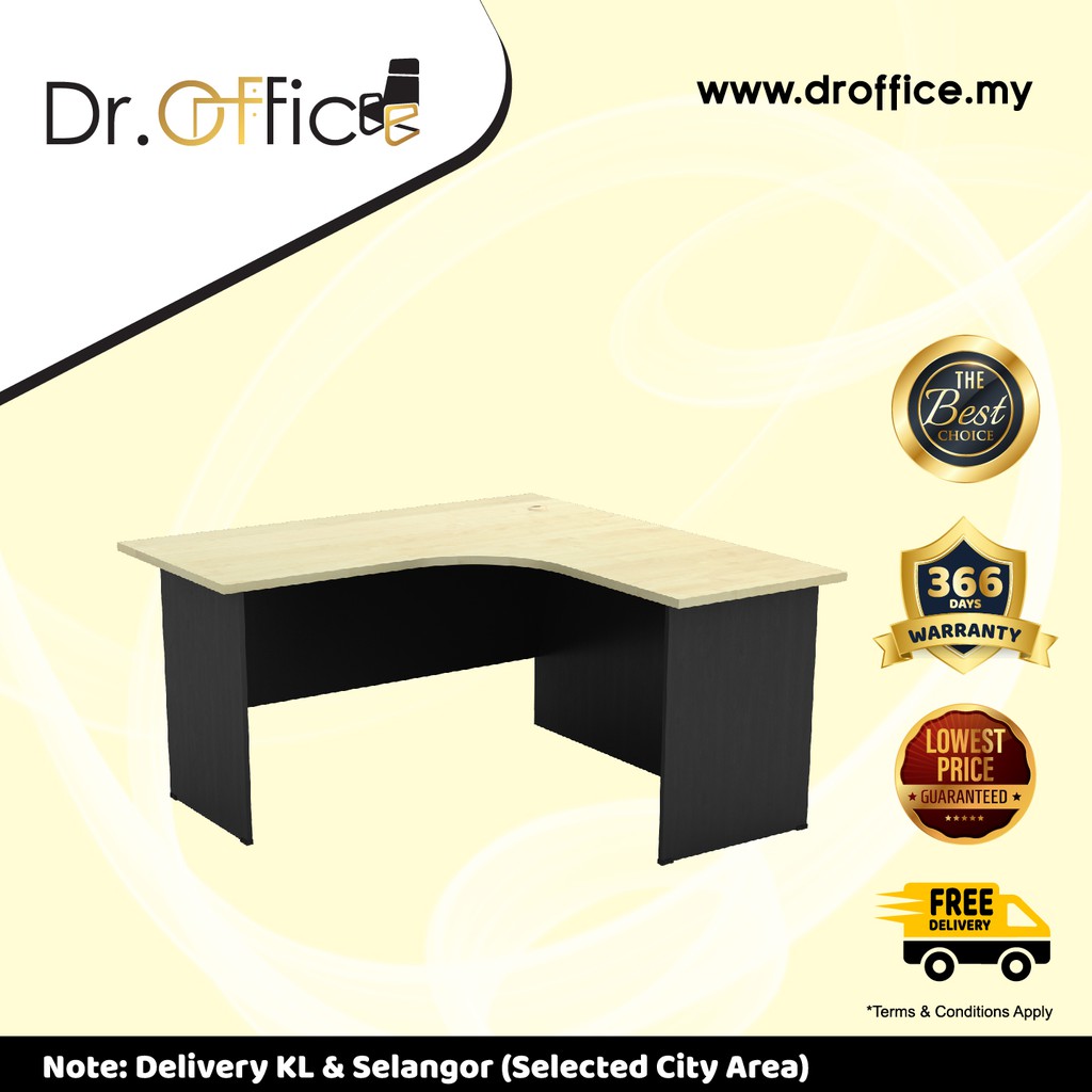 M-GL1515 L-SHAPE TABLE | MEJA L SHAPE | MEJA PEJABAT | OFFICE TABLE ...