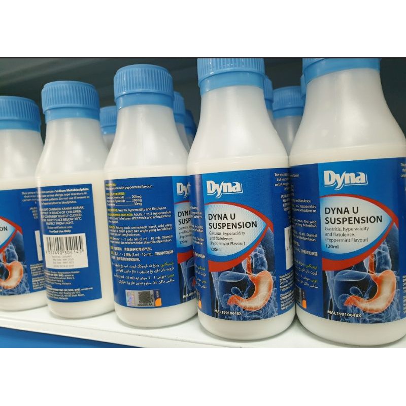 Ubat Gastrik/ Gastric/ Sakit Perut/ Angin/ Kembung Perut Dyna U Sirap ...