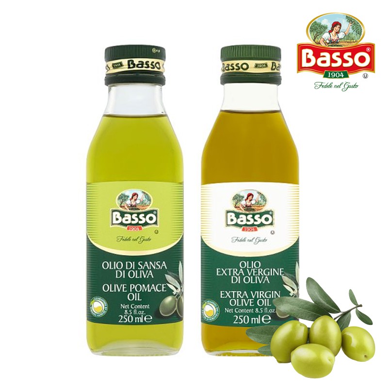 Basso Olive Pomace Oil / Basso Extra Virgin Olive Oil (250ml) | Shopee ...