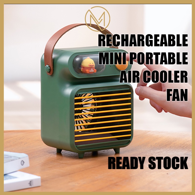 Rechargeable Portable Mini Cute Fancy Air Cooler Table Fan USB Electric ...