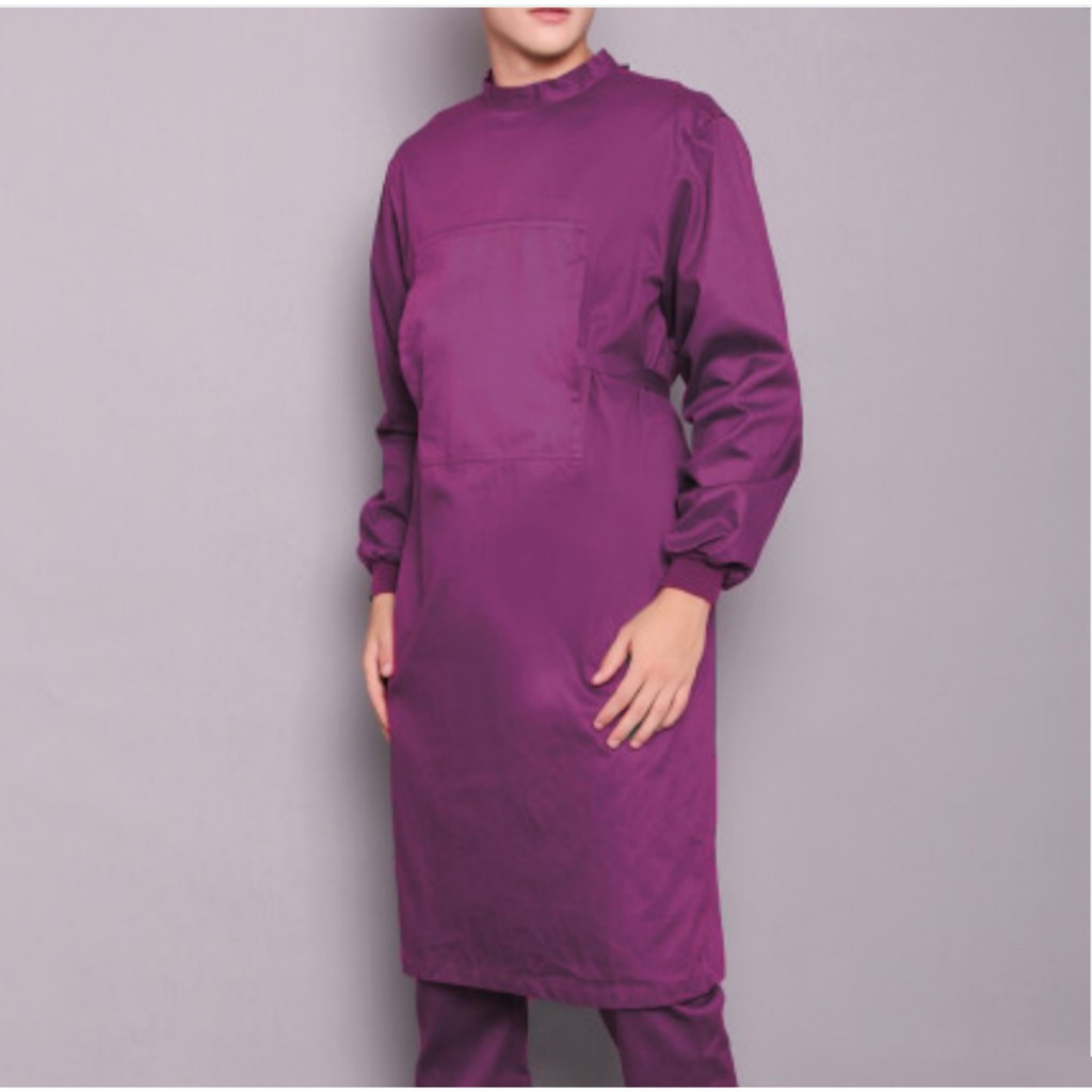 Purple surgical gown cotton operation room ICU doctor work clothes ...