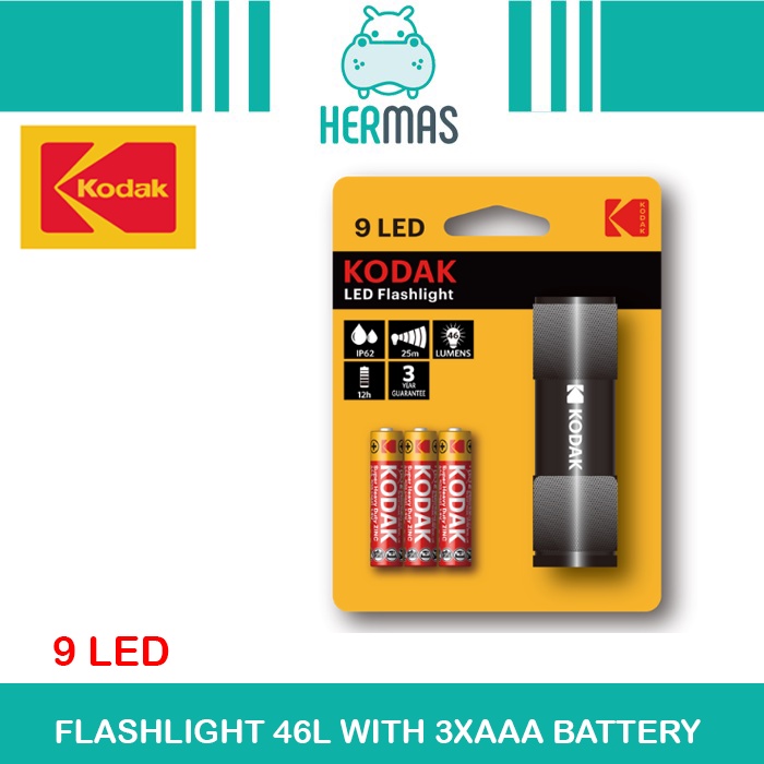 KODAK 9LED FLASHLIGHT 46L WITH 3XAAA BATTERY | Shopee Malaysia