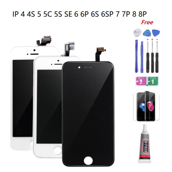 LCD Display For iPhone 5S 5 6 6Plus 6S 6SPlus 6P 6SP 6+ 6s+ LCD With ...