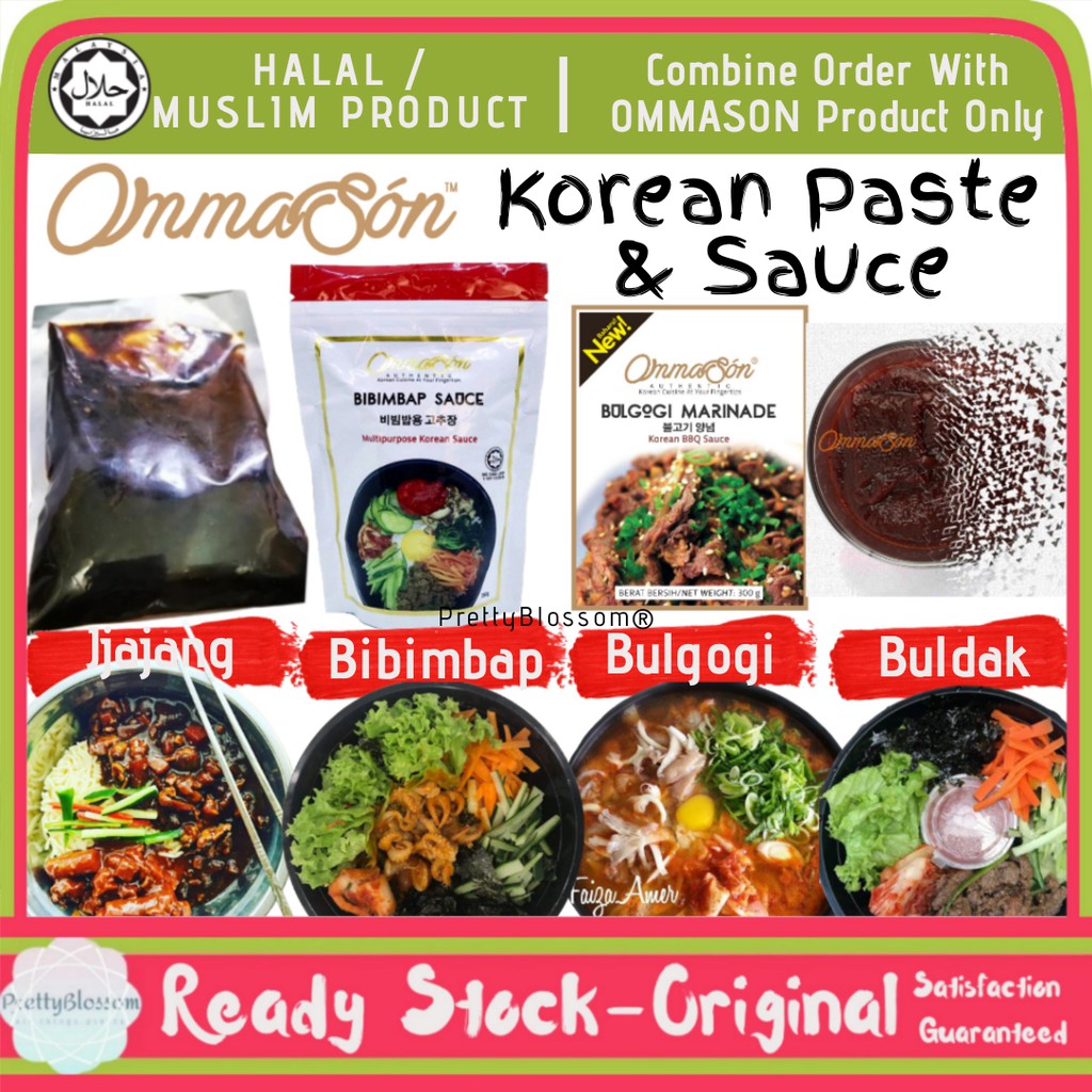 OMMASON HALAL JJAJANG | BIBIMBAP SAUCE | BULGOGI | BULDAK HOT FIRE ...
