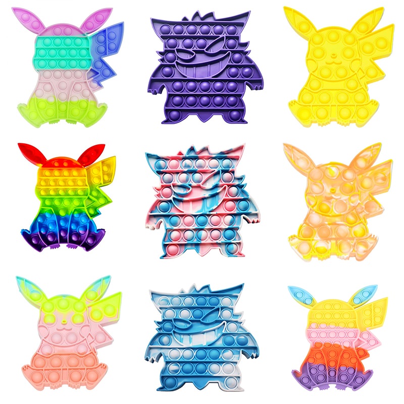 Pokemon Gengar Pikachu SpopG itS Fidget Toys Anti Stress Kawaii Anime ...