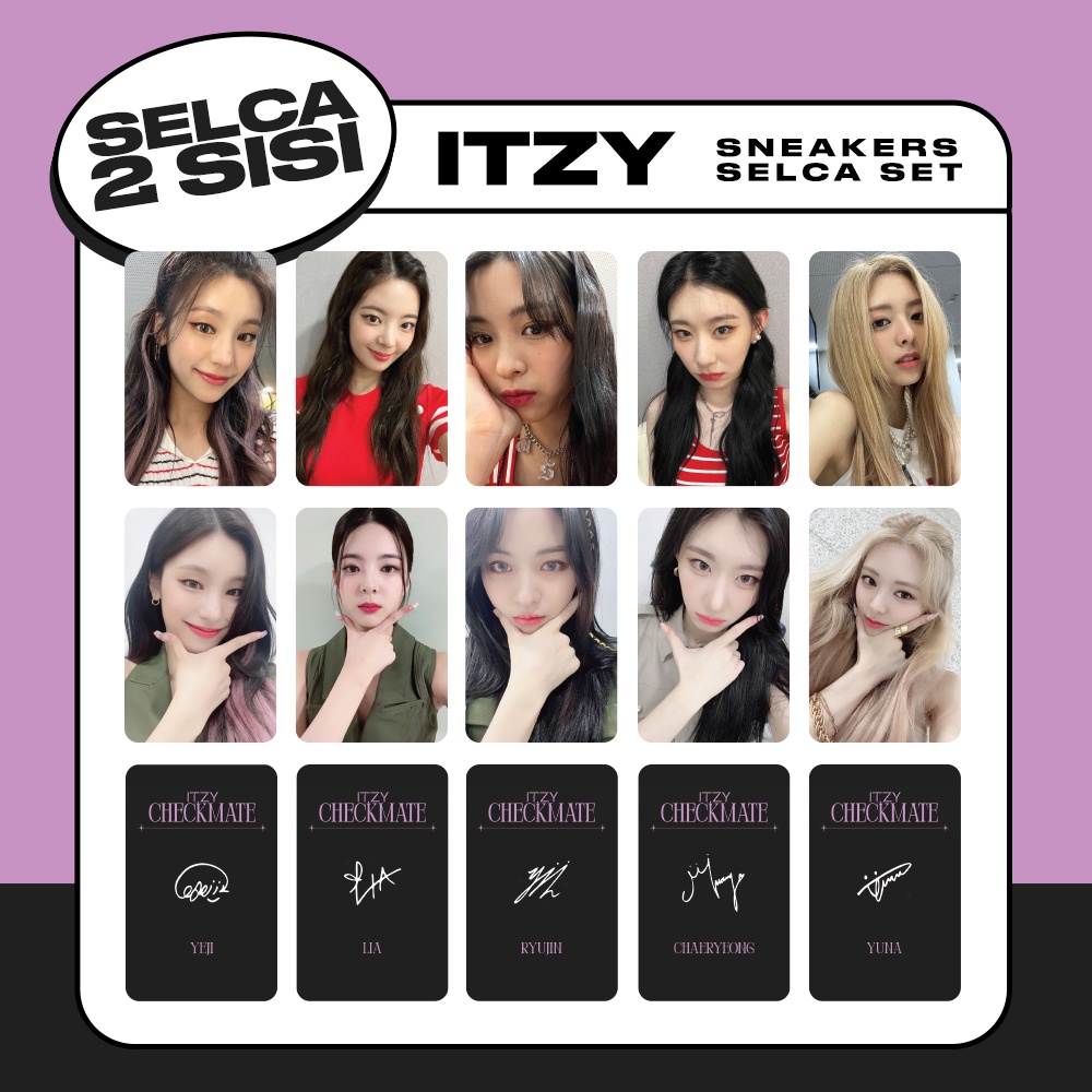 (READY 2-sided) ITZY - Sneakers Selca Set Unofficial Photocard PC Set ...