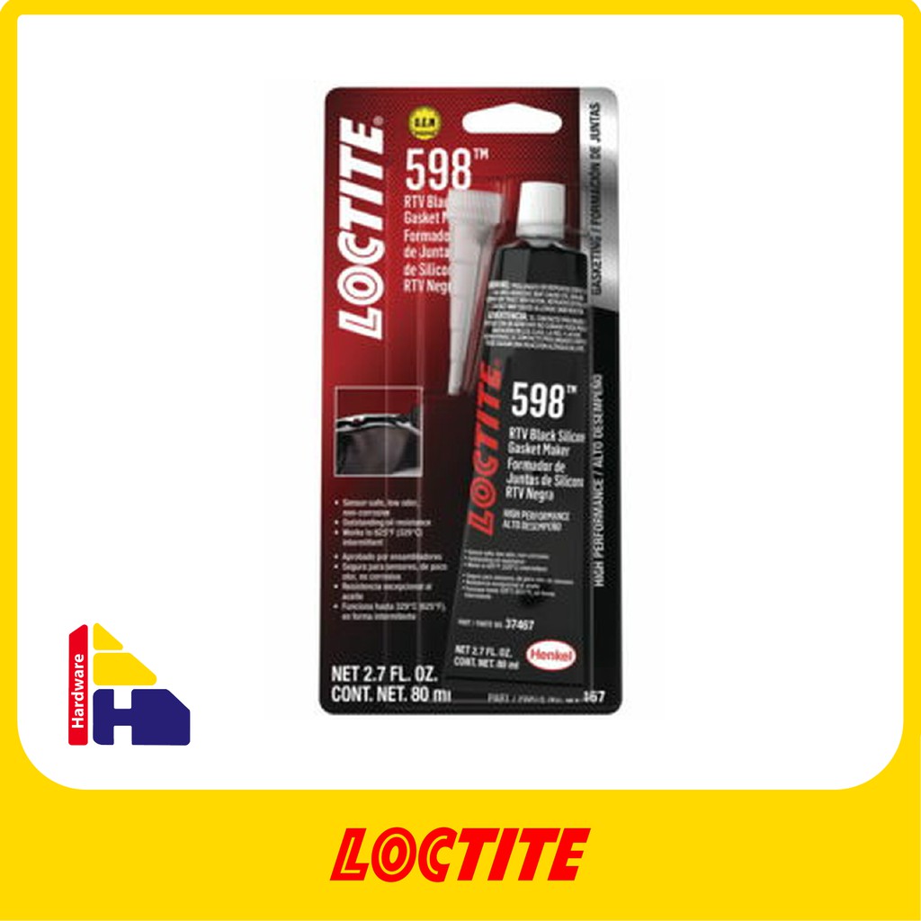 Loctite 598 RTV Black Silicone Gasket Glue 80ml | Shopee Malaysia