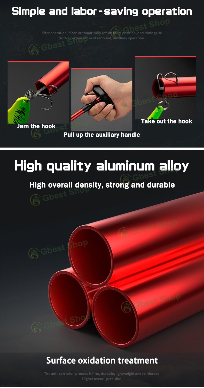 Fishing Hook Remover with Squeeze Puller Handle Fish Lure Hook ...