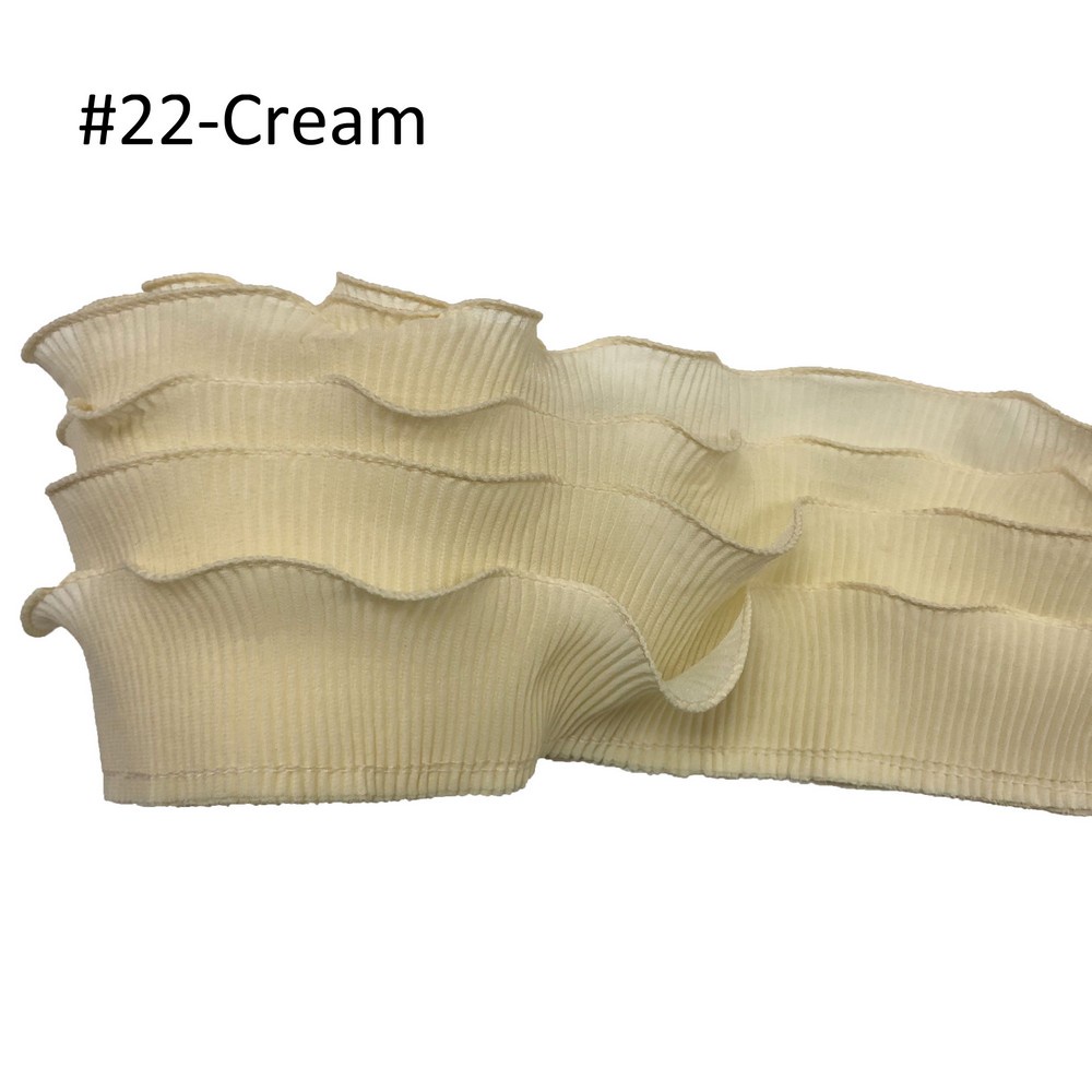 4 Layer Lace Pleated Ruffle Chiffon Lace // Layered Ruffle Border Lace ...