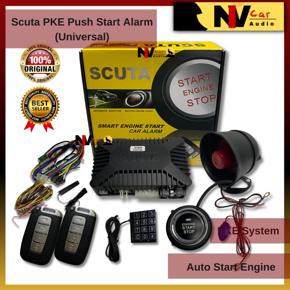 🔥🔥Scuta Push Start Alarm Passive Keyless Entry System (Keypad) for ...