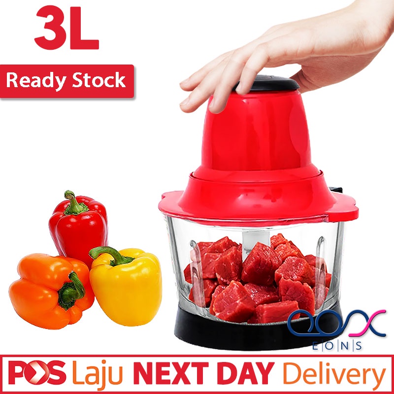 3L 300W Electric Food Chopper Meat Grinder Machine Mincer Blender For ...