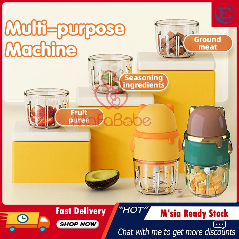 Mini Glass Blender Electric Baby Food Grinder Processor Chopper Mincer ...