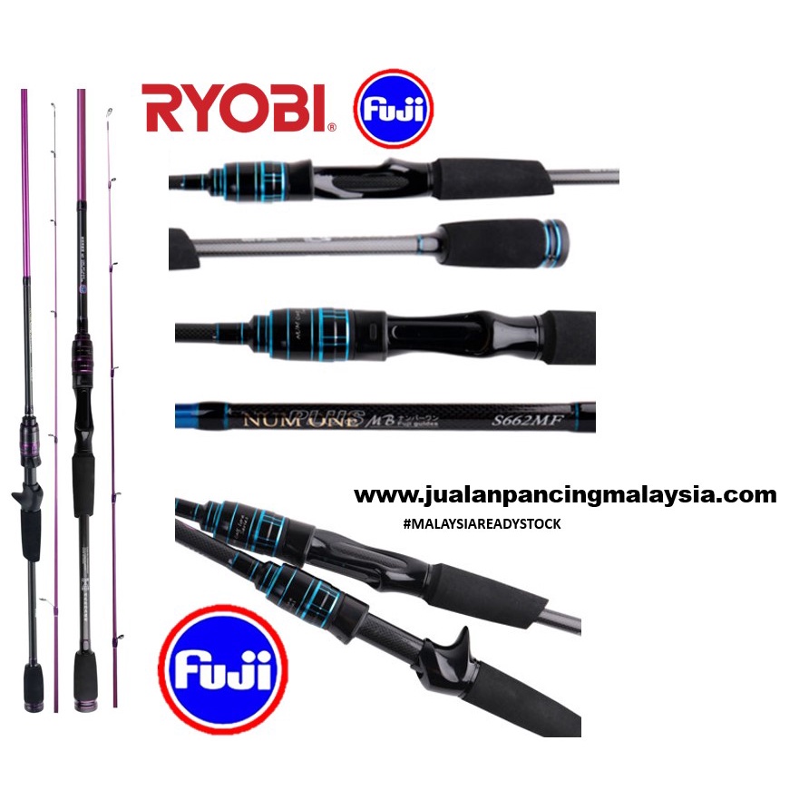 RYOBI JAPAN Num One Plus MB Fuji Ring Spinning Casting Fishing Lure rod ...