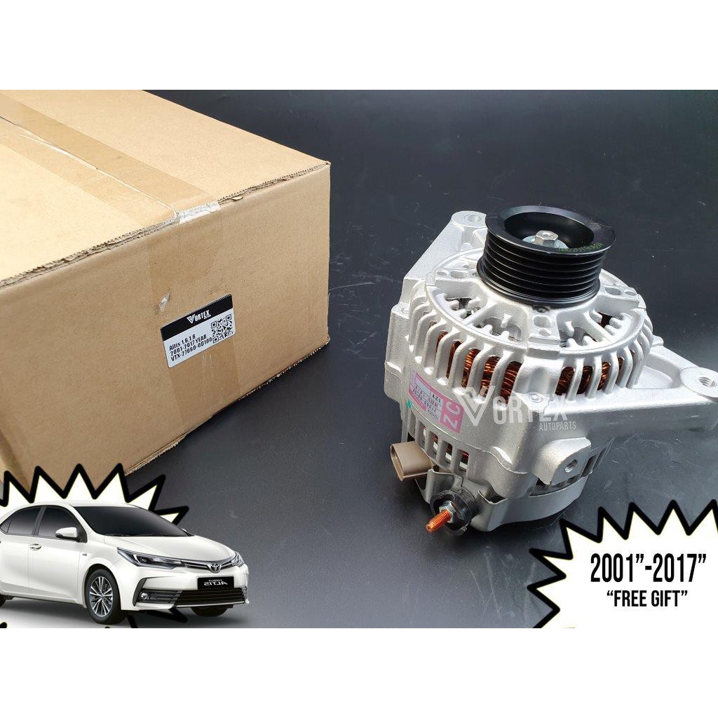 Alternator For Toyota Altis 1.6,1.8 27060-0D100 (3Pin)(6Pk) | Shopee ...