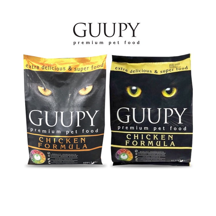 Guupy Premium Adult & Kitten Cat Dry Food 1kg (Chicken Formula ...