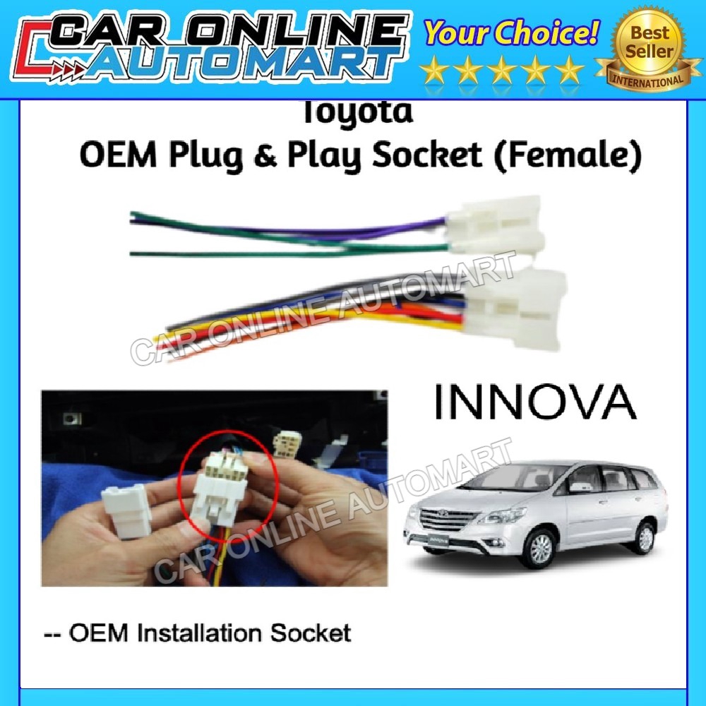 Toyota Innova OEM Plug and Play Socket | Shopee Malaysia