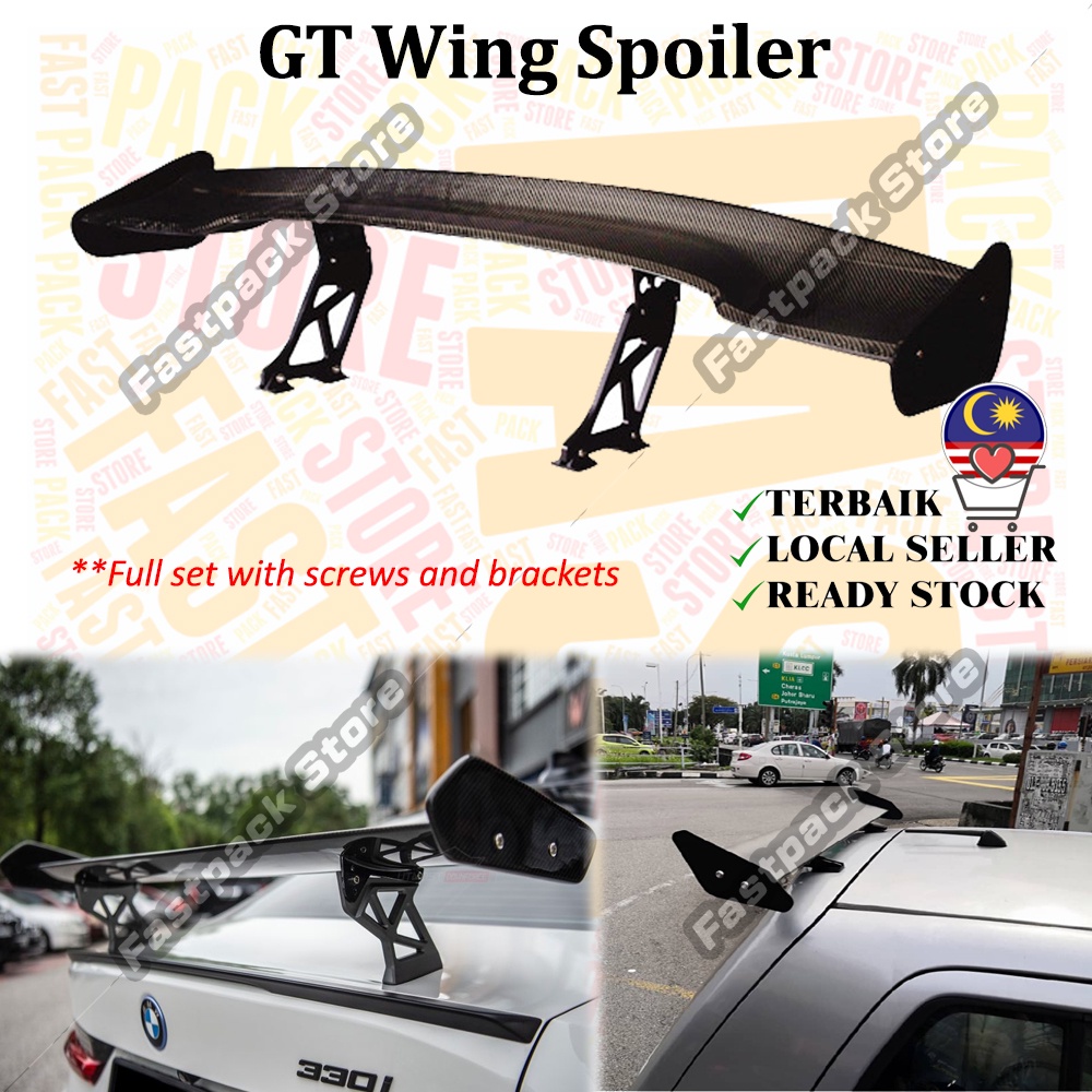 Universal Car Racing GT Wing Spoiler Powder Coated Aluminum Hatchback ...