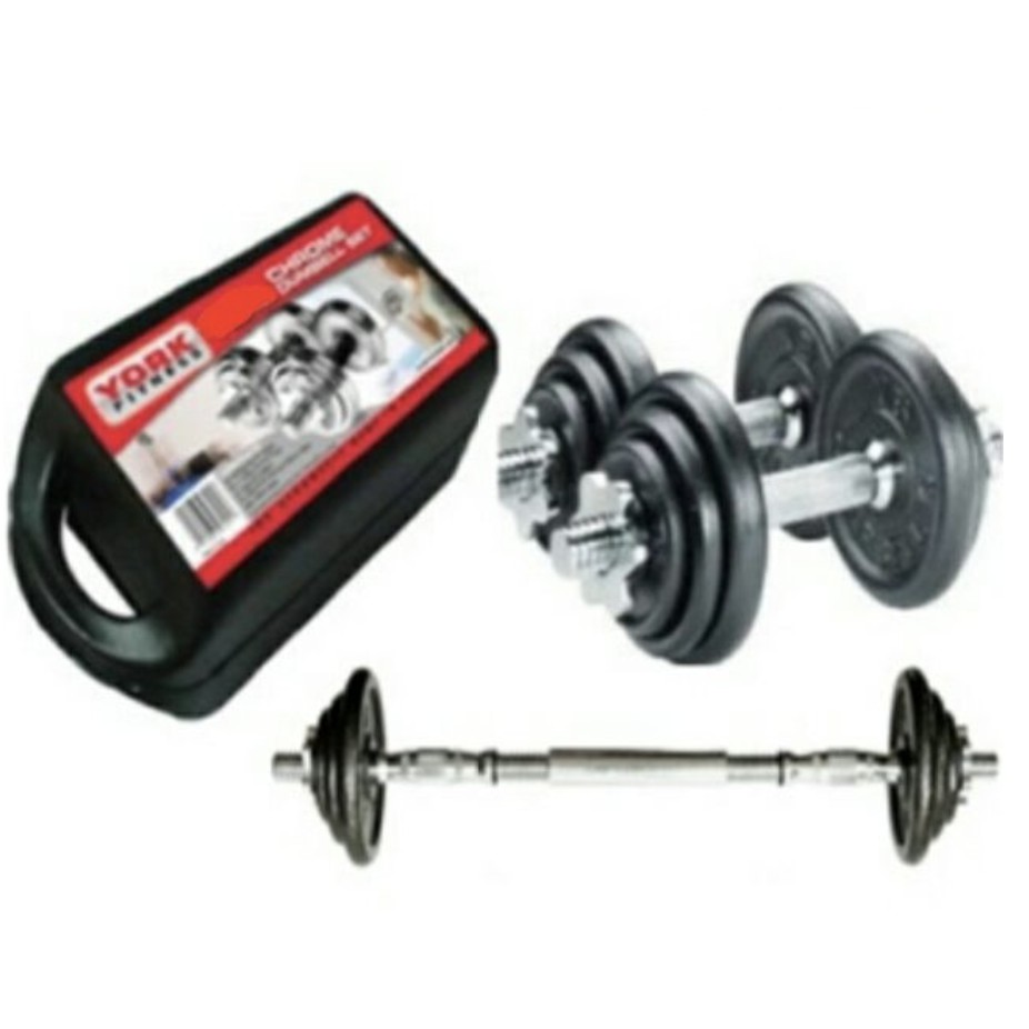 Fitness Gym Cast Iron All in One Barbell Dumbbell / Bar Bell Set with ...