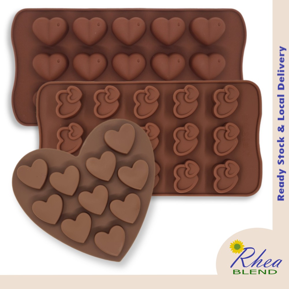 Love Valentine Mini Silicone Mold Heart Chocolate Jelly Biscuit Mould ...