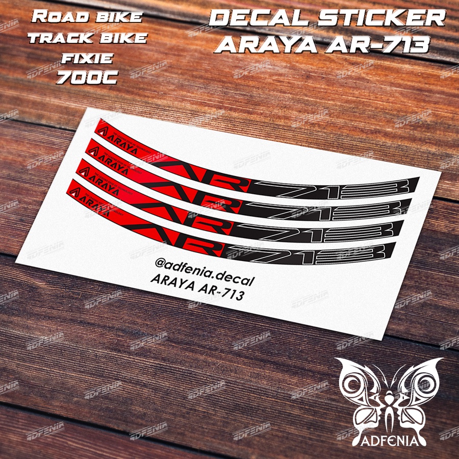 Araya 713 Fixed Gear Road Bike Fixie Track BIke Sticker Decal Araya ...