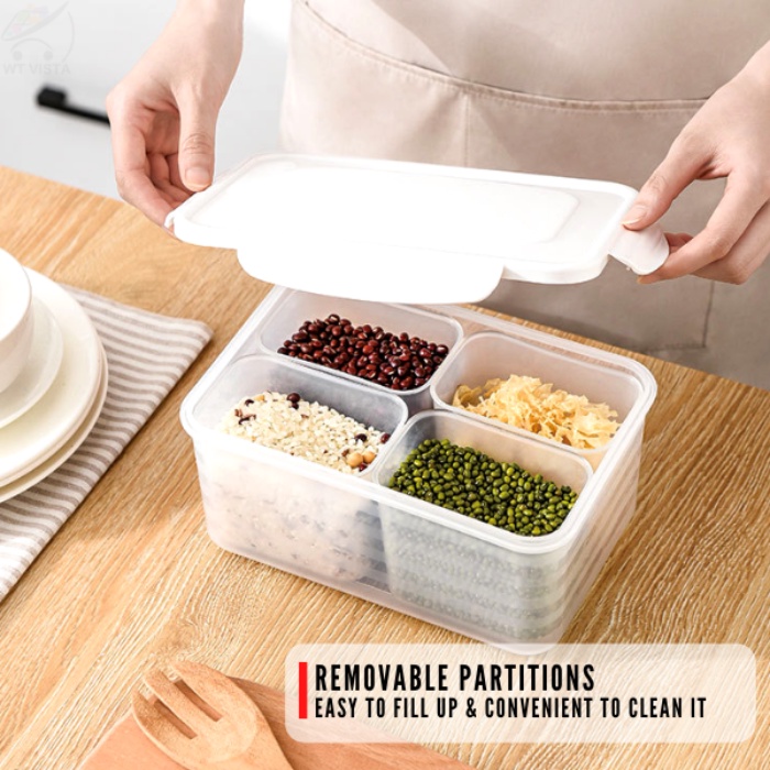 Food Container 4 In 1 Kitchen Refrigerator Food Storage Box Freezer ...