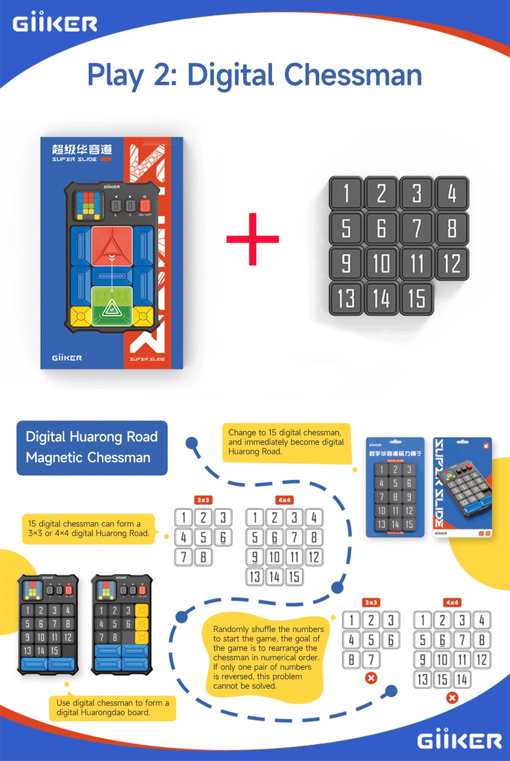 GiiKER Super Slide Puzzle Games 500+ Challenging Builds Critical Skills ...