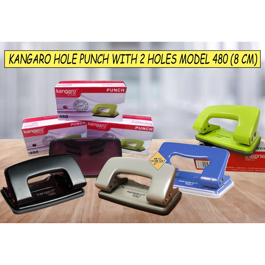 Kangaro Hole Punch with 2 Holes Model 480 (8 cm) | Shopee Malaysia