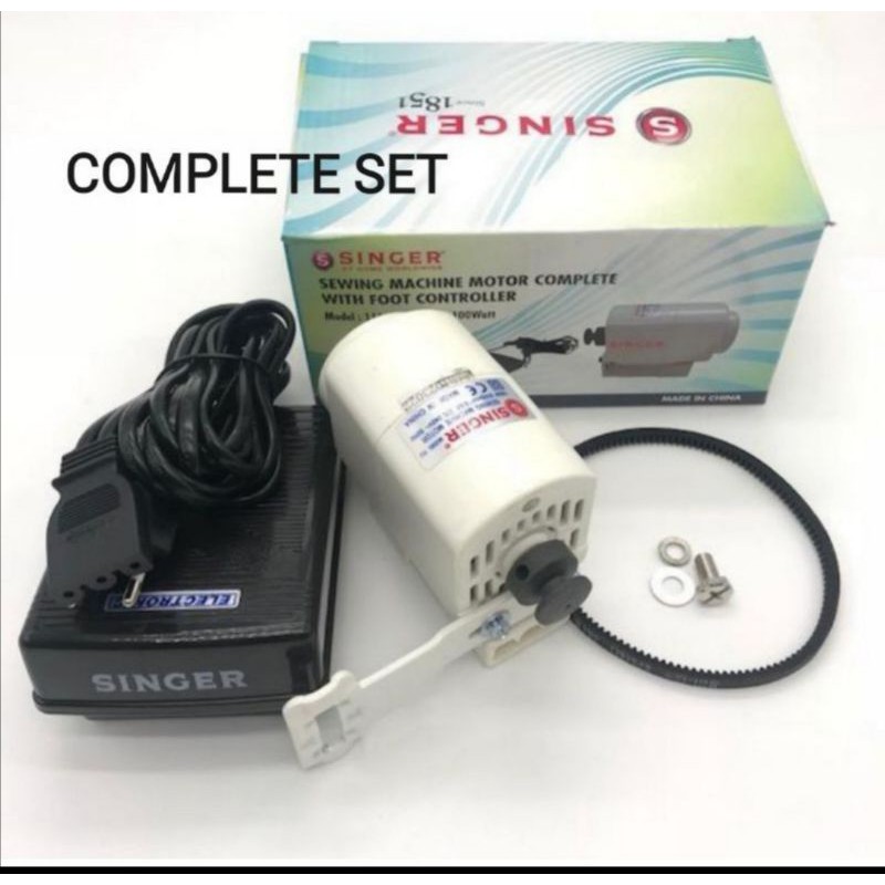 100% SINGER SEWING MOTOR COMPLETE WITH FOOT CONTROLLER/MOTOR MESIN ...