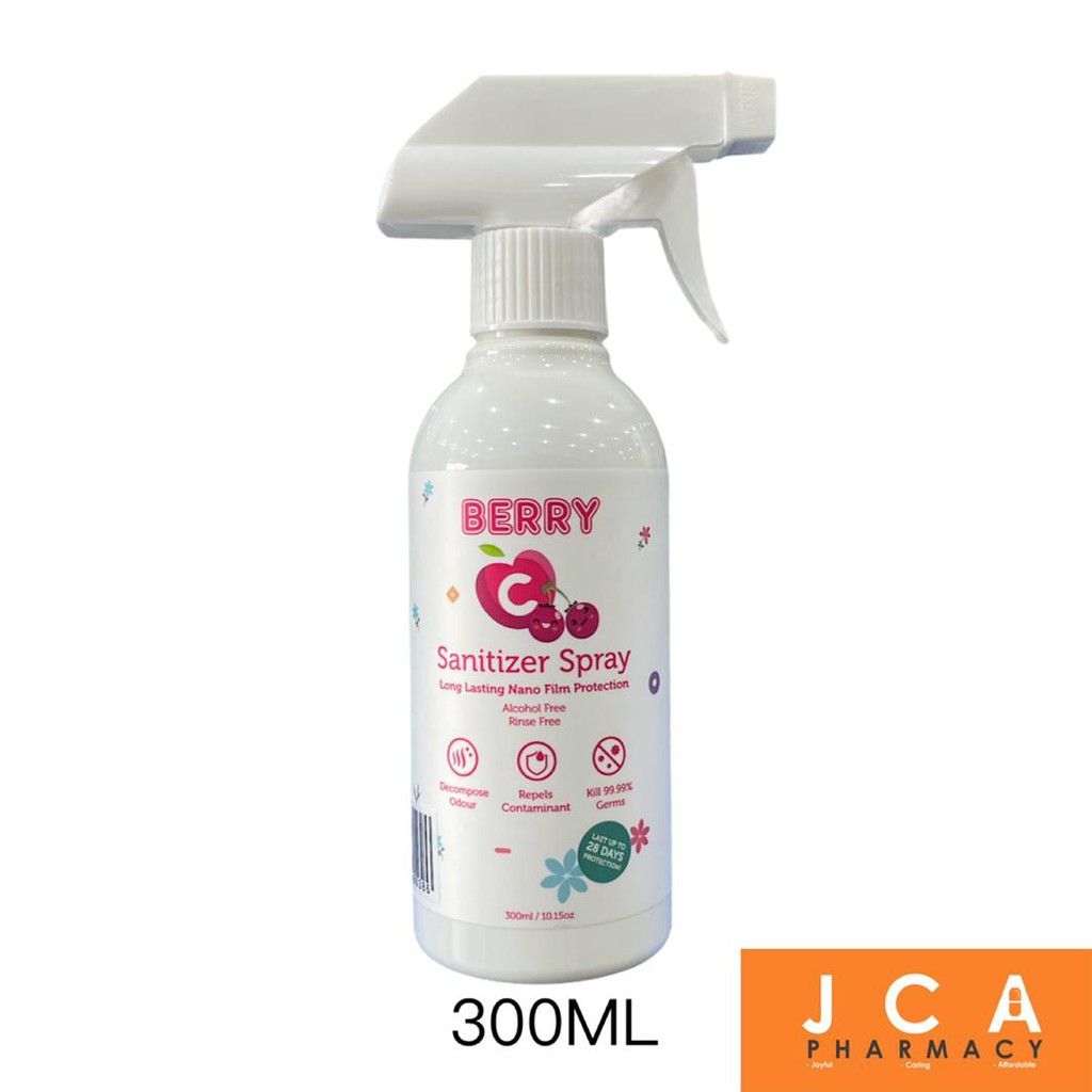 Berry C Sanitizer Spray Long Lasting Nano Film Protection (40ml / 300ml ...
