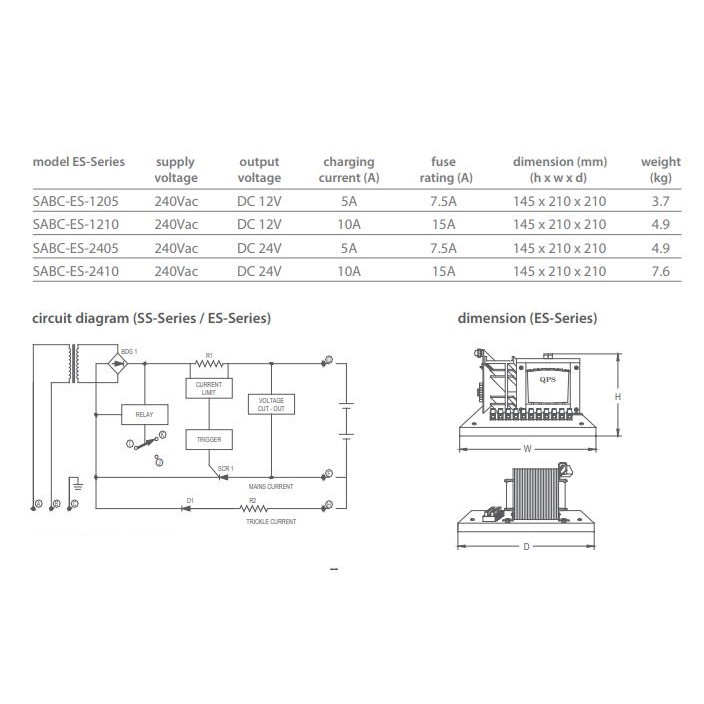 Superlite ES 10A 12V 24V DC Genset Standby Automatic Battery Charger ...