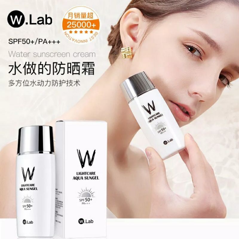 W.LAB LIGHTCARE AQUA SUN GEL SPF 50+ PA +++ 50ml | Shopee Malaysia