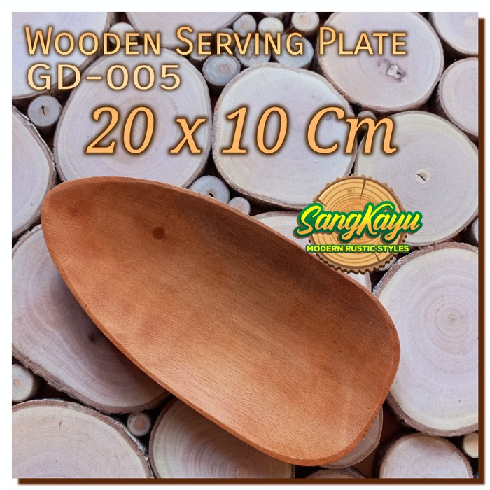 KAYU Sangkayu Wooden Plate 10x20 cm Wooden Plate Serving Plate Serving ...