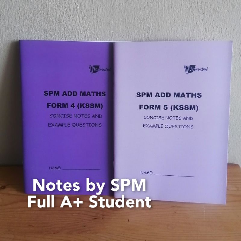 A+ SPM KSSM 2025 Add Maths Notes Formulas Form 4 and 5 | Shopee Malaysia