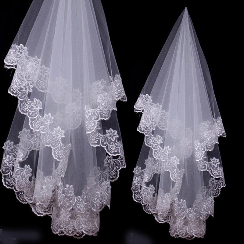 Women's Fashion 1.5m Long Bridal Wedding Veil Wedding Head Veil ...